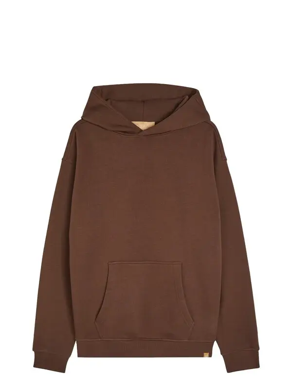 NOW YOU LIVE Harcourt Hooded Cotton-blend Sweatshirt - Brown