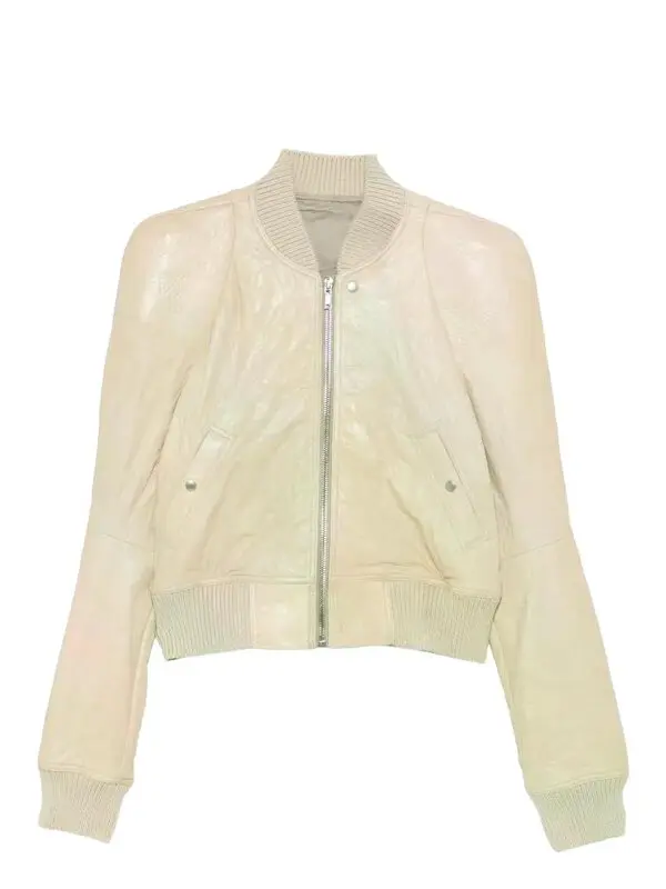 Rick Owens Rib-trim Bomber Jacket - Neutrals