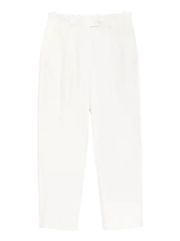 CIRCOLO 1901 Pleated Cropped Trousers - Neutrals