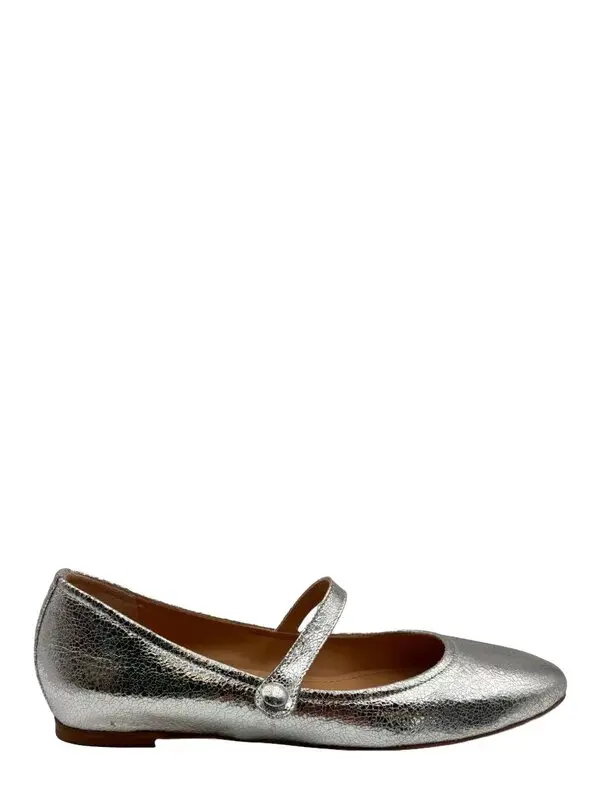 GUGLIELMO ROTTA Strap-detail Ballet Flats - Silver