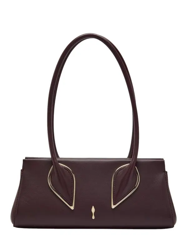 CHRISTIAN LOUBOUTIN Venus Leather Shoulder Bag - Brown
