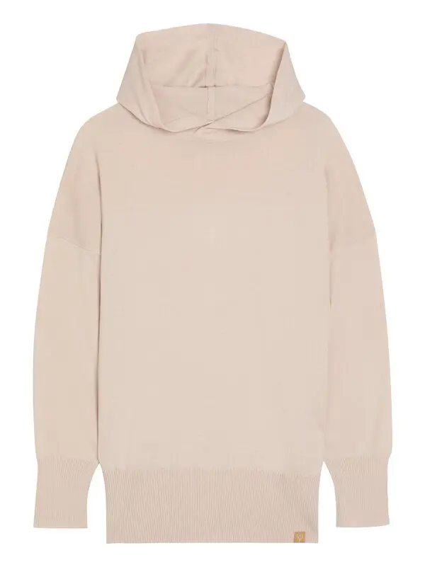 NOW YOU LIVE Beeby Hooded Merino Wool Jumper - Light Grey