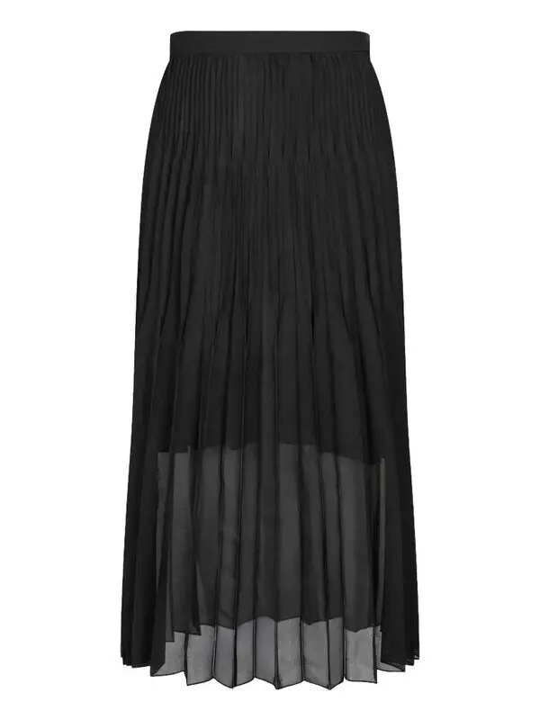 LESS Pleated Organza Skirt - Black