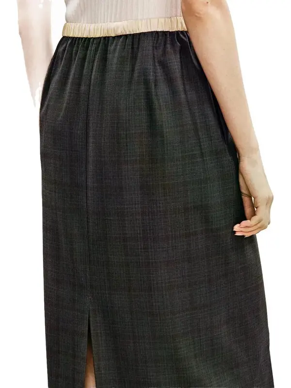 LESS H-line Checked Skirt - Grey