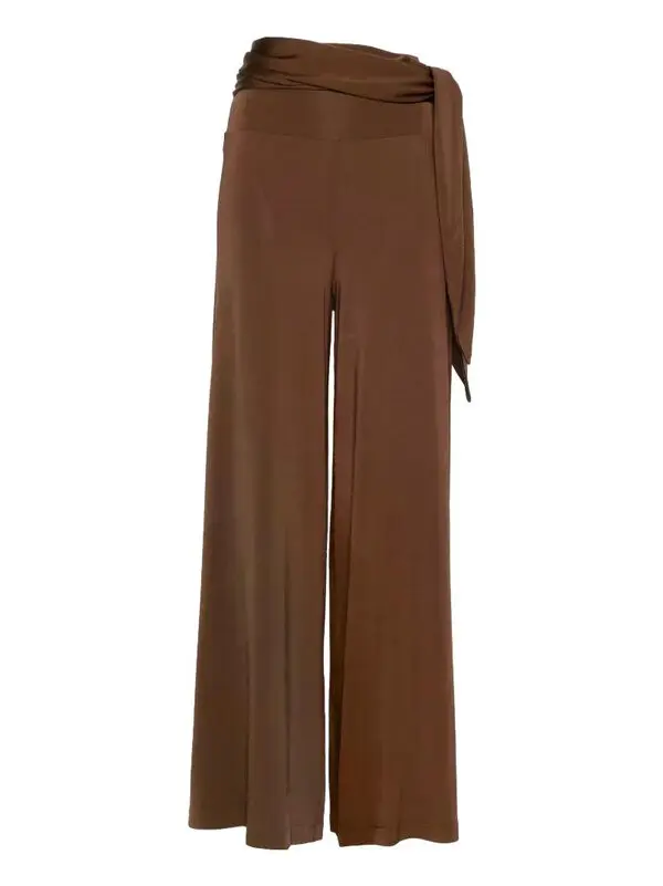 Marella Tie-waist Pants - Brown