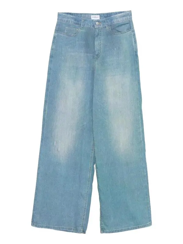Marella Palazzo Pants With Distressed Effect - Blue