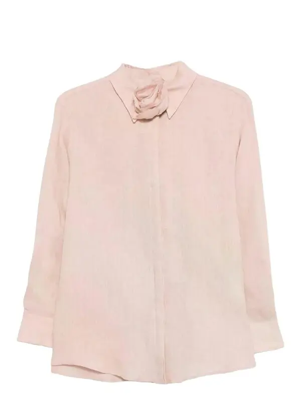 Marella Editore Floral-embellishment Shirt Set - Pink