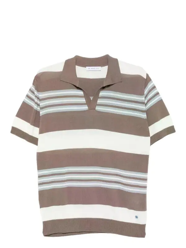 MANUEL RITZ V-neck T-shirt - Brown