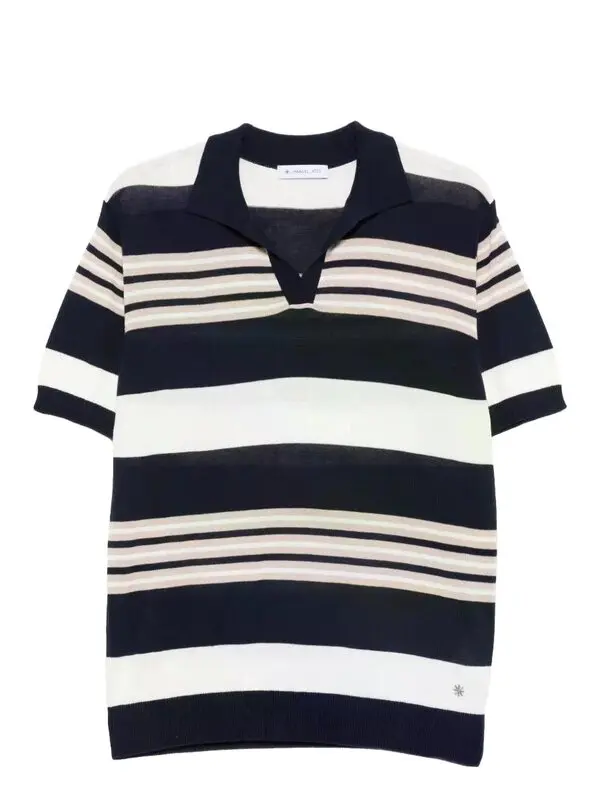 MANUEL RITZ Striped Top - Blue