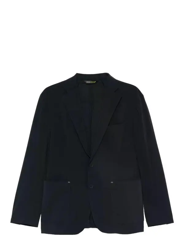 MANUEL RITZ Pocket Long-sleeve Blazer - Blue