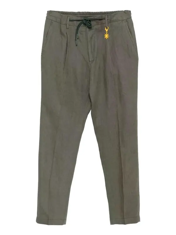 MANUEL RITZ Drawstring Trousers - Green