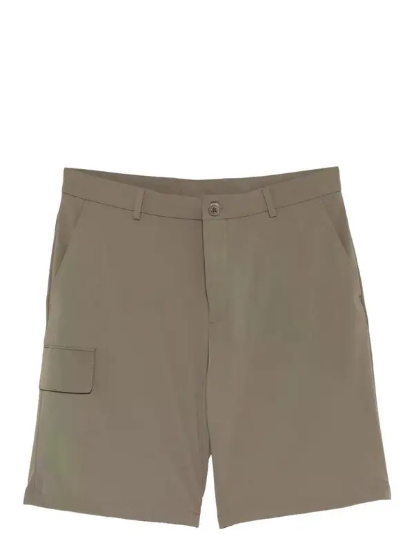 MANUEL RITZ Logo-patch Belt-loop Shorts - Neutrals