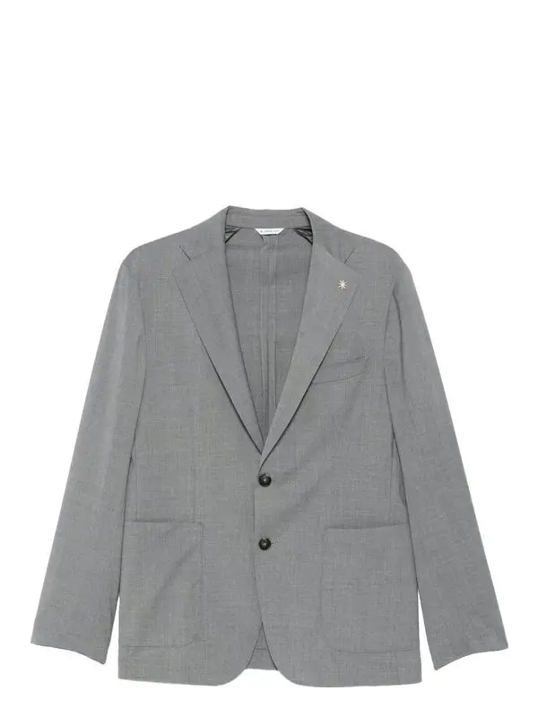 MANUEL RITZ Patch-pocket Blazer - Grey