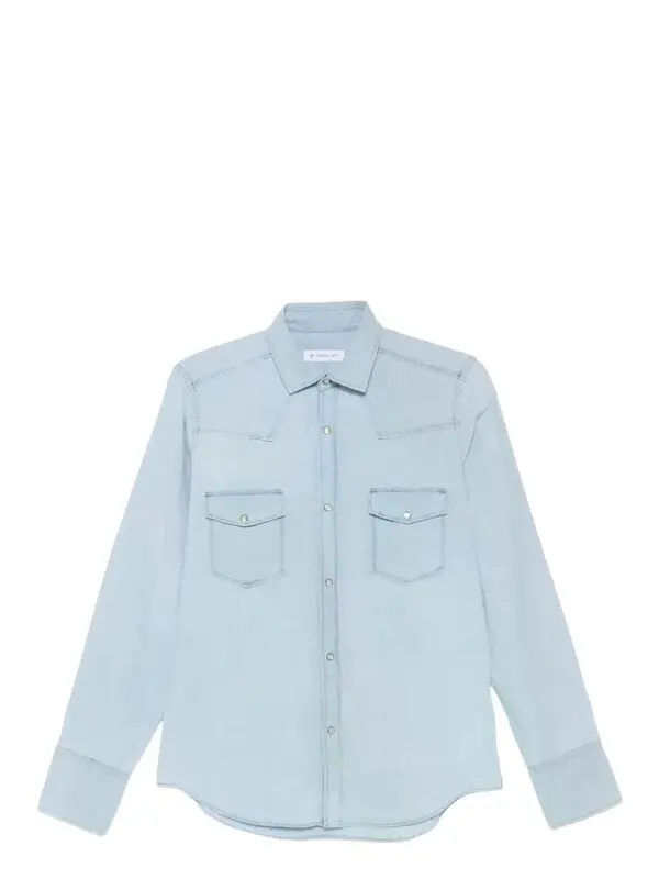 MANUEL RITZ Chest-pocket Shirt - Blue