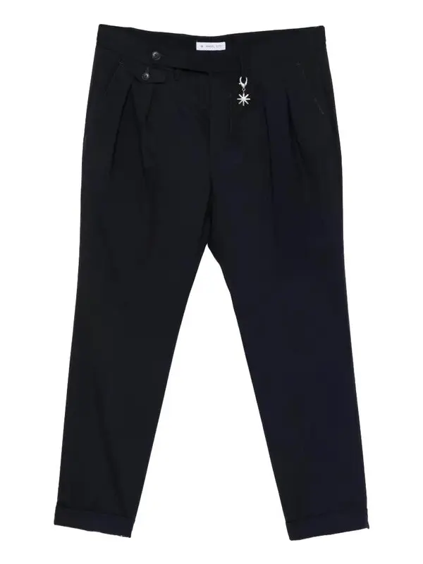 MANUEL RITZ Double-pleat Charm Trousers - Blue