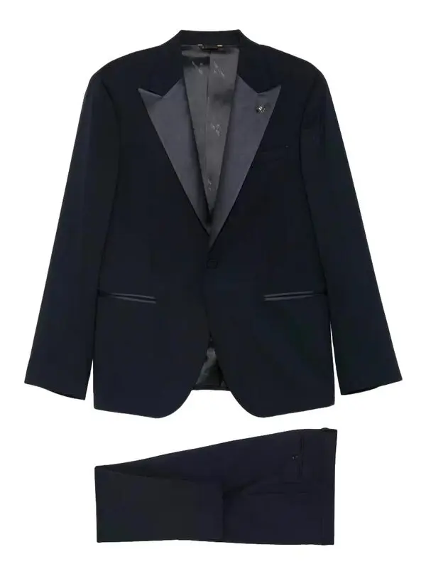 MANUEL RITZ Long-sleeve Pocket Suit - Blue