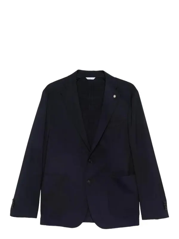 MANUEL RITZ Fresco Wool Jacket - Blue