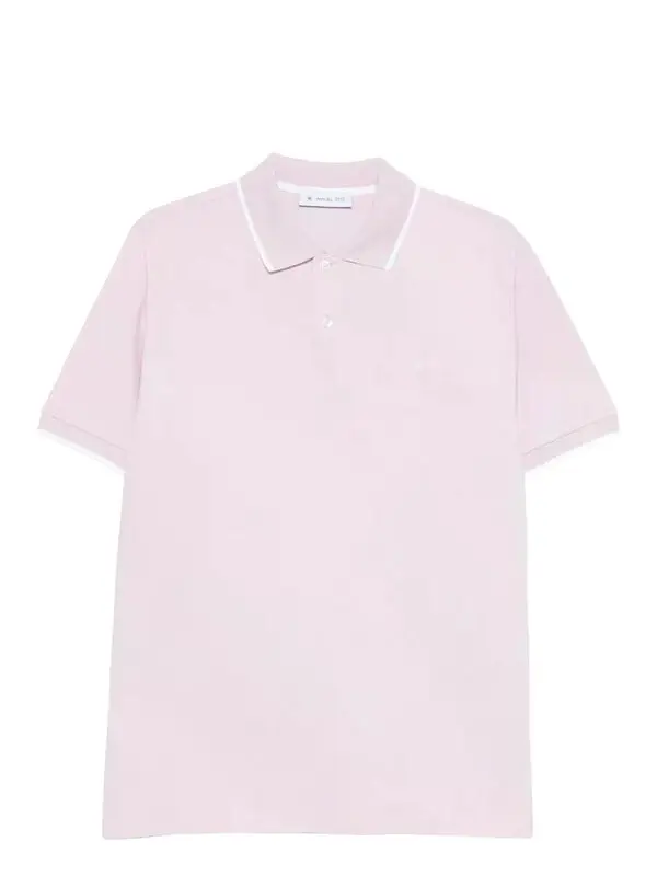 MANUEL RITZ Contrasting-trim Polo Shirt - Pink