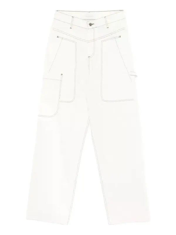 Liu Jo Topstitch Trousers - Neutrals