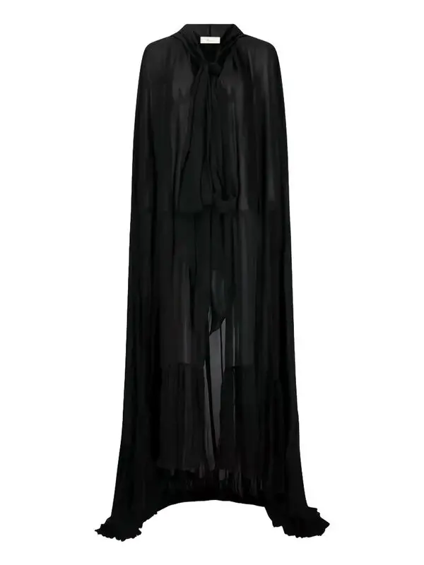 Blumarine Tie-detail Cape - Black