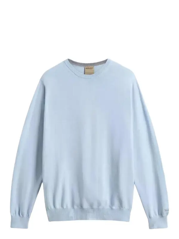 Woolrich Logo-embroidered Crew-neck Sweater - Blue