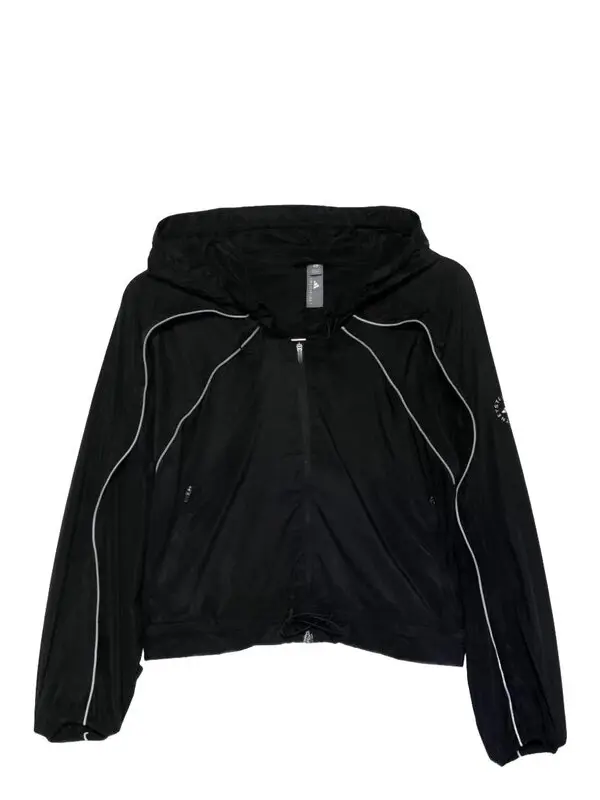 Adidas By Stella McCartney Hooded Panelled Jacket - Black