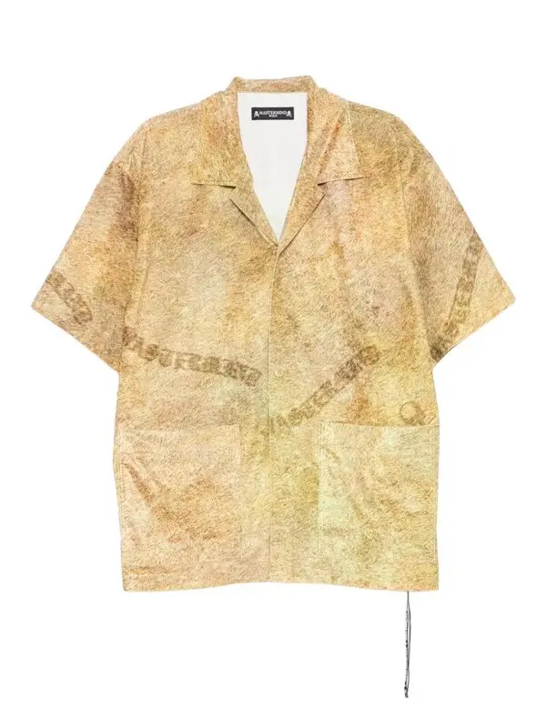 MASTERMIND WORLD Lion-print Shirt - Gold