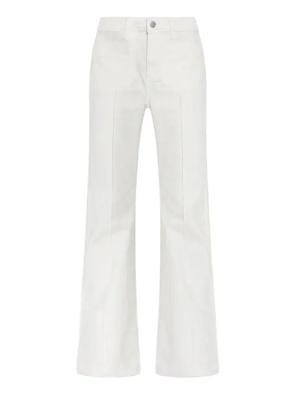 Munthe Patch-pocket Flared Trousers - White