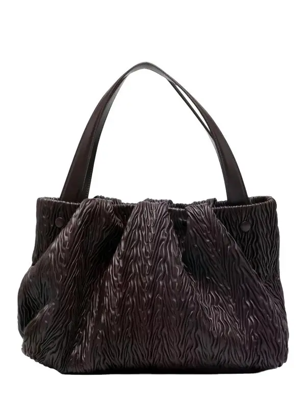 THEMOIRE Textured Tote Bag - Brown