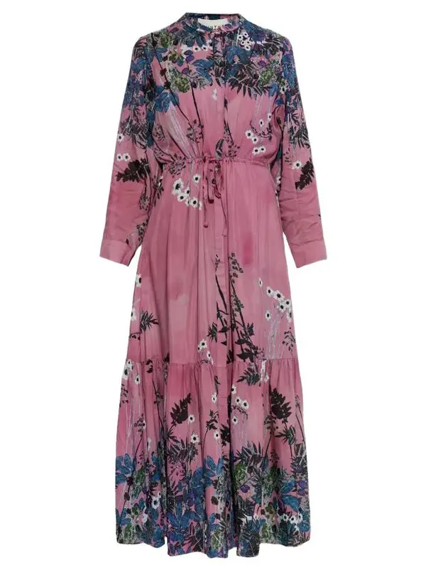 Munthe Bernadette Floral Midi Dress - Pink