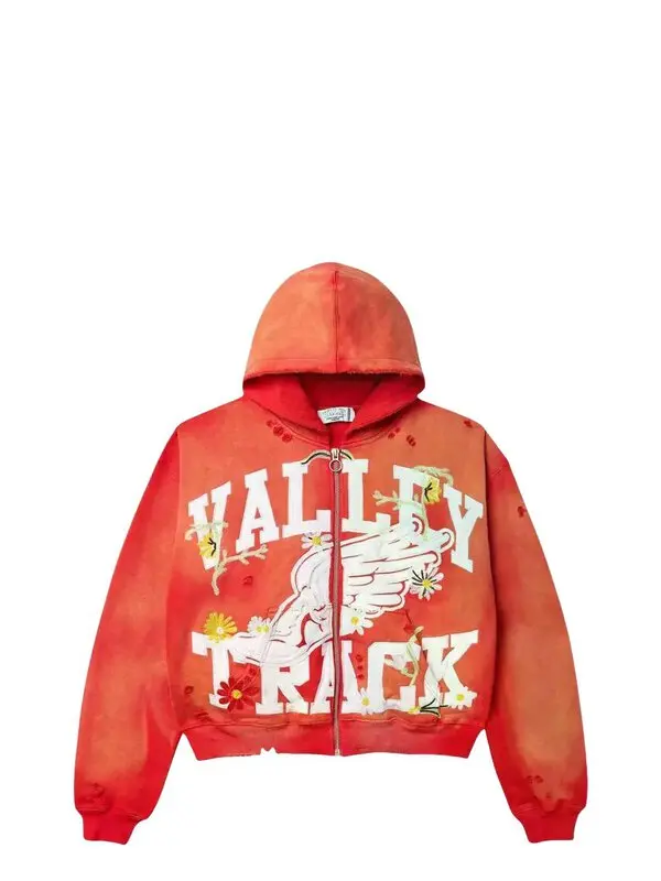VALE FOREVER Long-sleeve Zip Hoodie - Orange