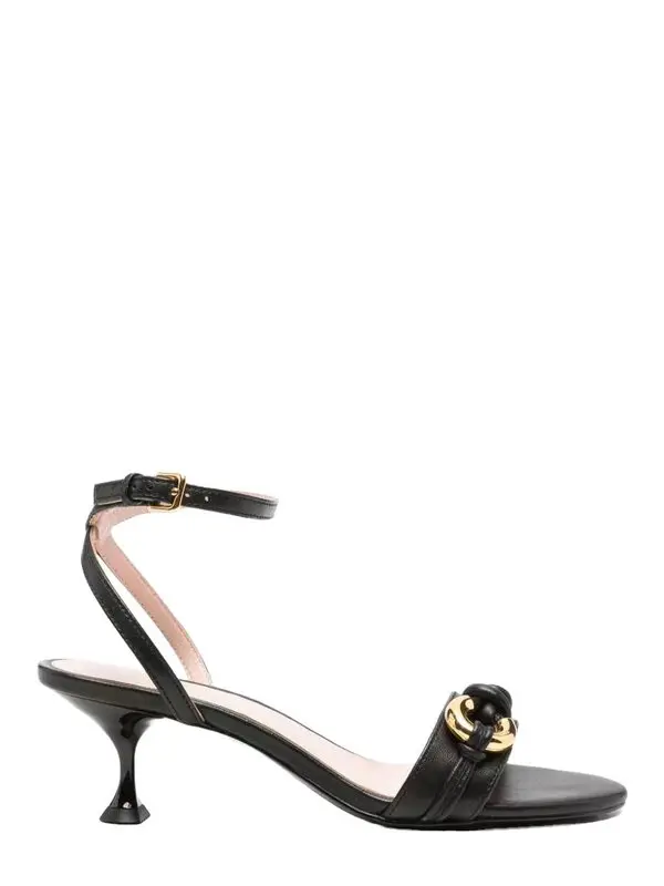 COCCINELLE Knot Leather Sandals - Black