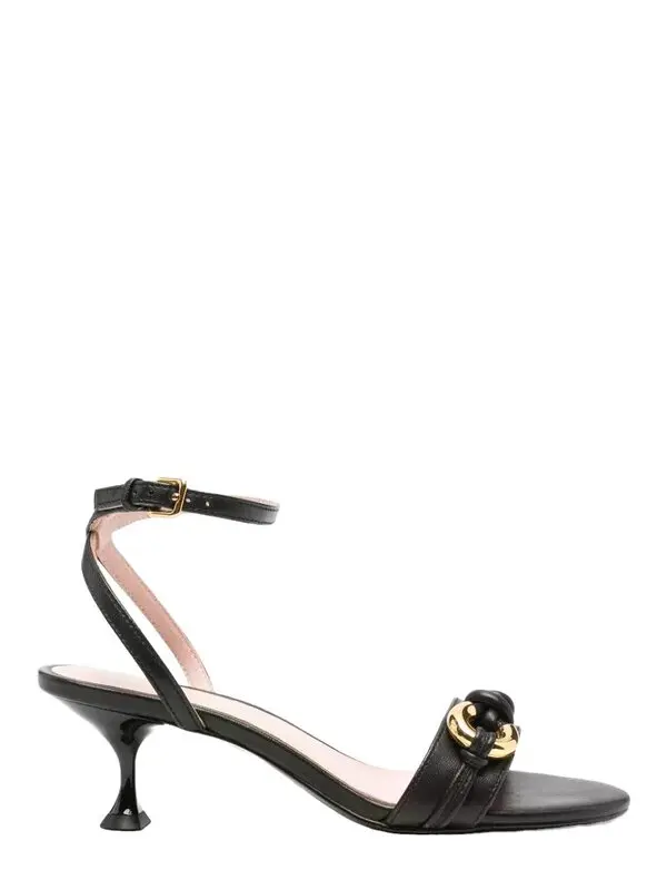 COCCINELLE Knot Leather Sandals - Black