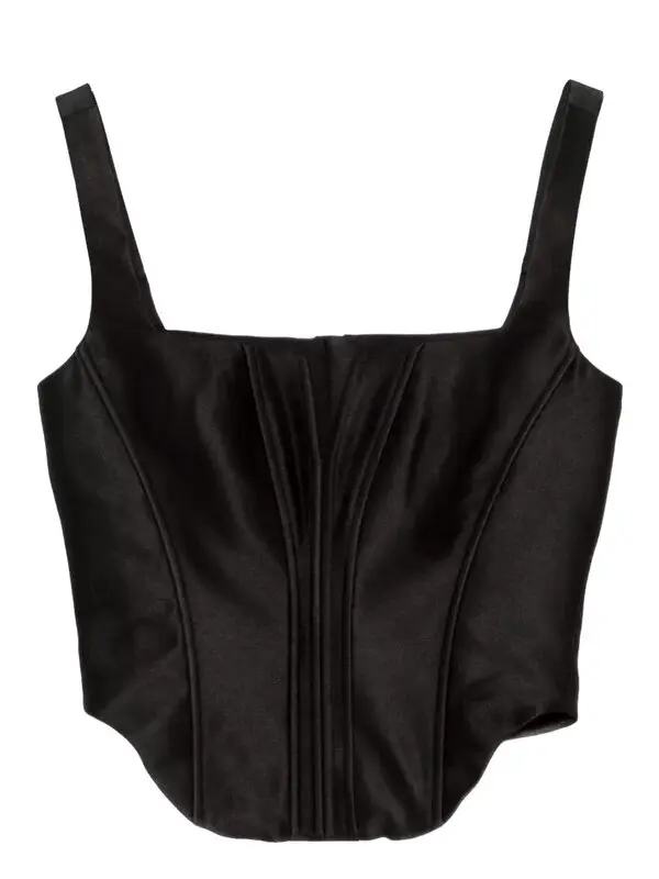 SELF-PORTRAIT V-neck Corset - Black