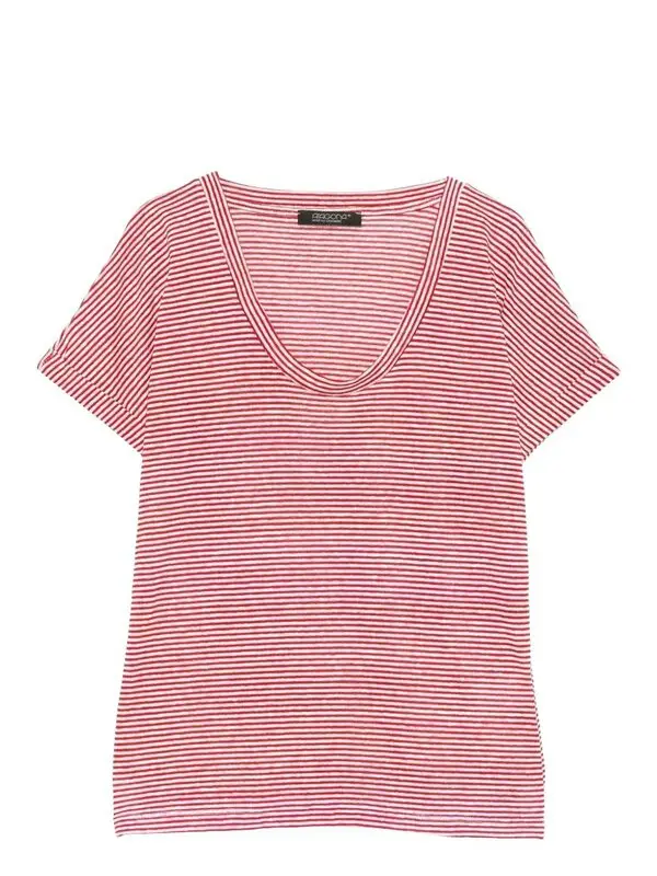 ARAGONA Striped T-shirt - Red