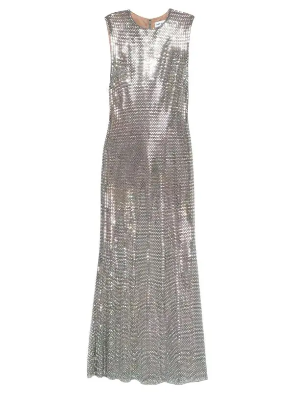 SELF-PORTRAIT Sleeveless Maxi Dress - Silver