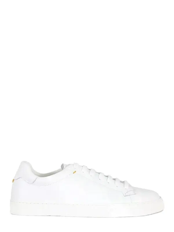 DOUCAL'S Lace-up Leather Sneakers - White
