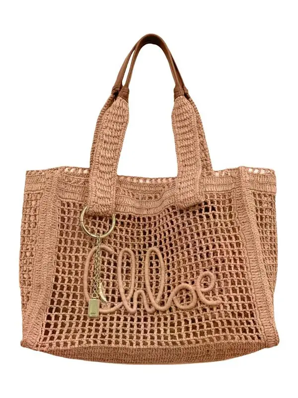 Chloé Logo-charm Tote Bag - Neutrals