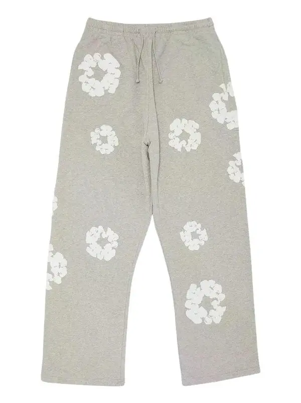 DENIM TEARS Wreath Open-hem Track Pants - Grey
