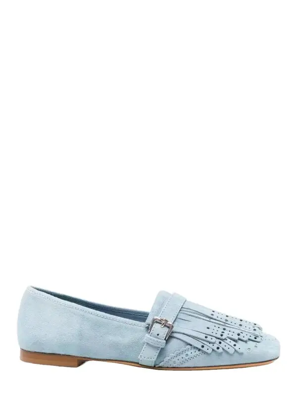Ermanno Scervino Fringed Buckle Loafers - Blue