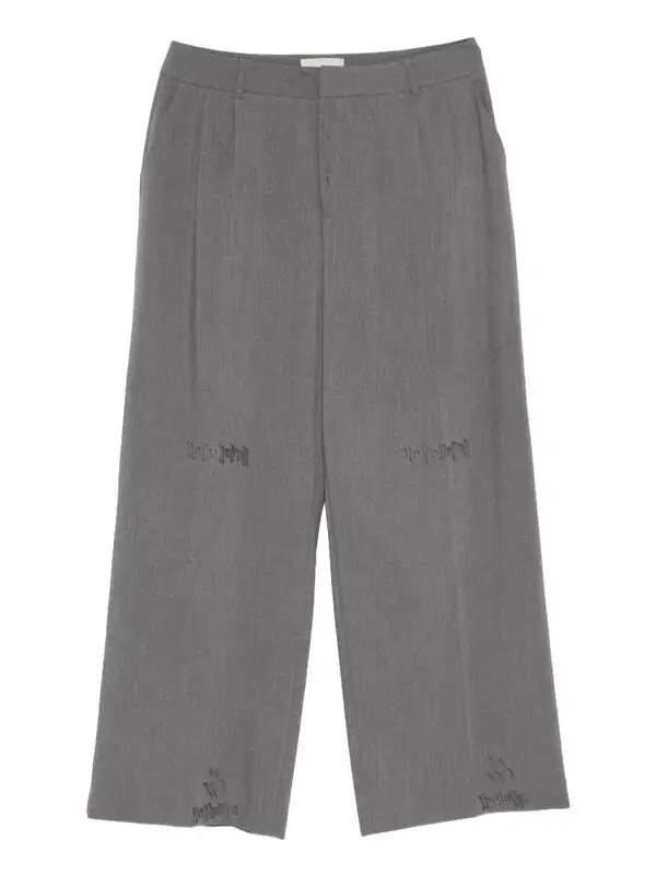 THESTROY Distressed Trousers - Grey