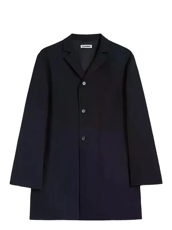 JIL SANDER Twill Coat - Blue