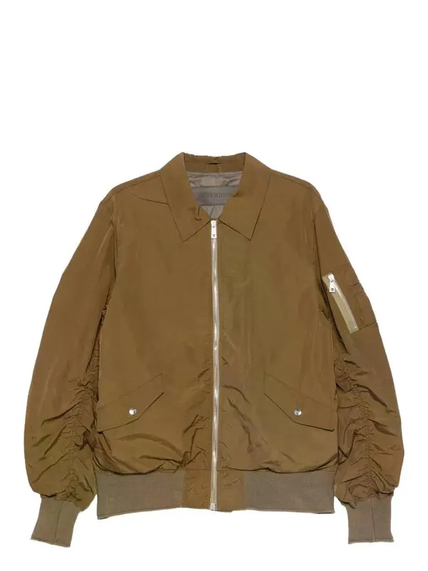 GIORGIO BRATO Pointed-collar Bomber Jacket - Green