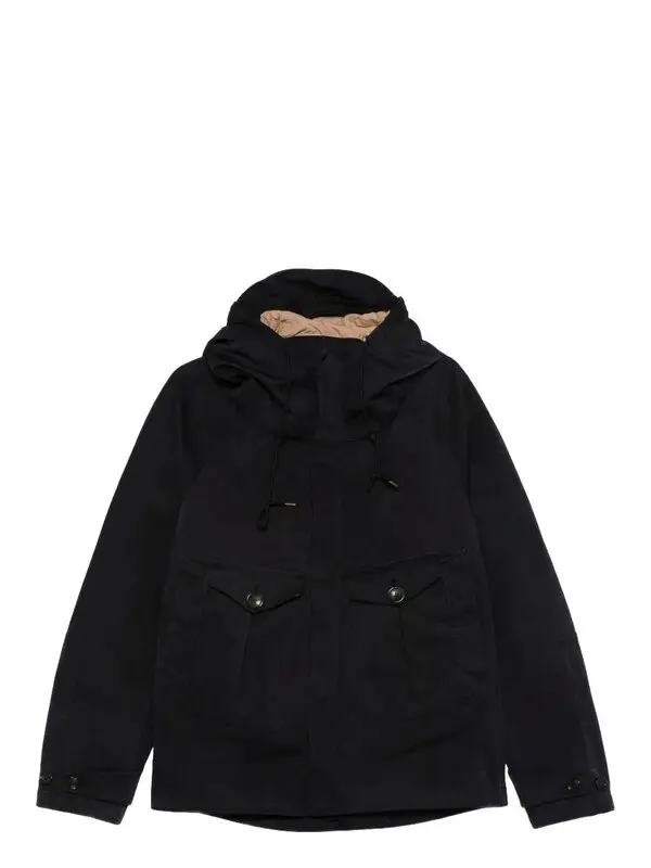 TEN C Flap-pocket Hooded Jacket - Blue