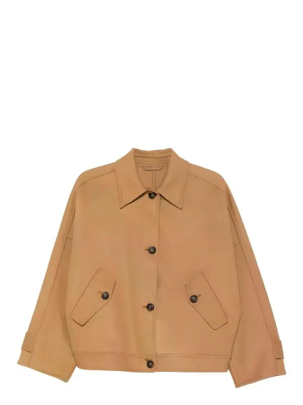 Closed Flap-pocket Buttoned Jacket - Neutrals