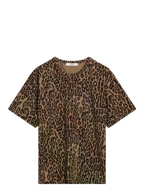 6397 Leopard-print Short-sleeve T-shirt - Brown