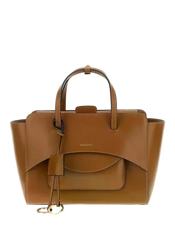 HIDESINS Top Handle Leather Tote Bag - Brown