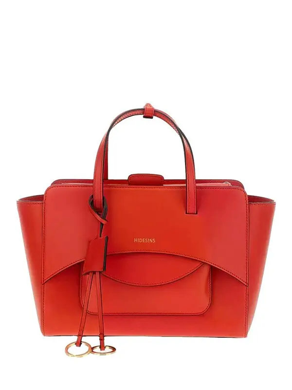HIDESINS Top-handle Leather Tote Bag - Red