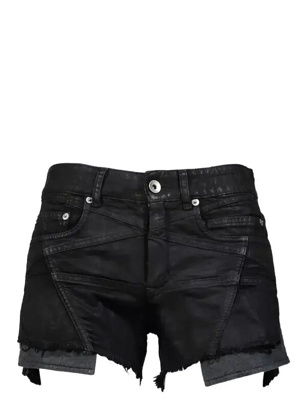 Rick Owens Lana Cut-off Frayed Shorts - Black