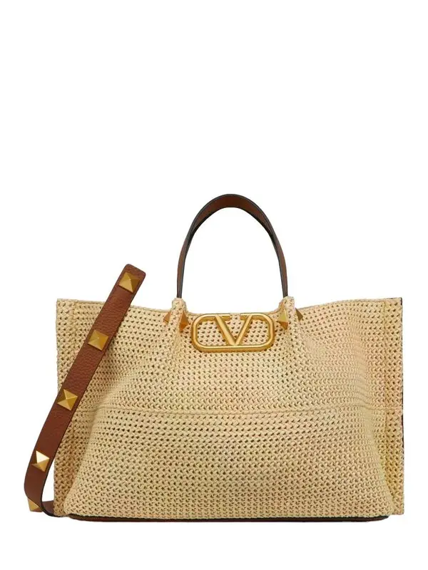 Valentino Garavani Straw Summer Tote - Neutrals
